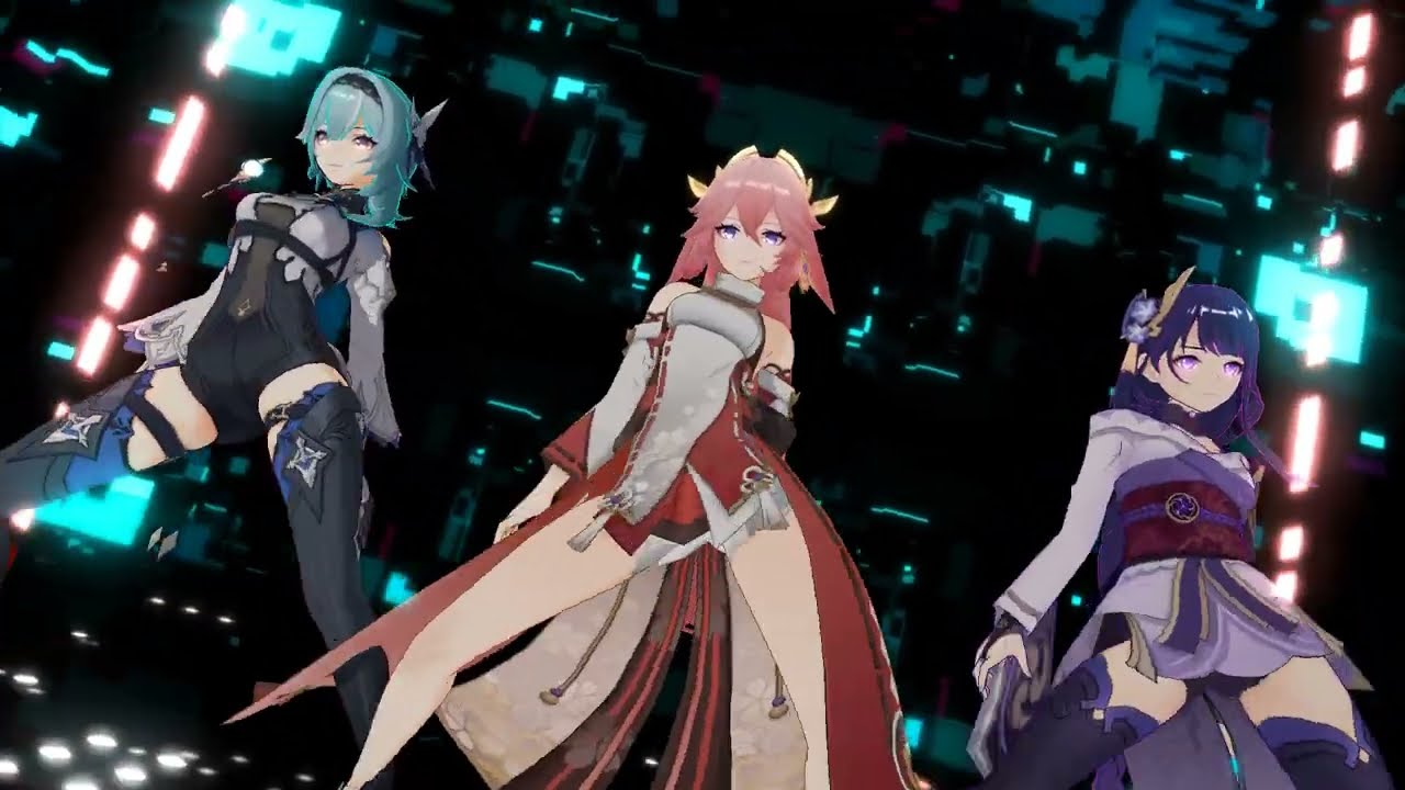Gentleman Dance (Ei - Miko - Eula) #raidenshogun #yaemiko #eula # ...