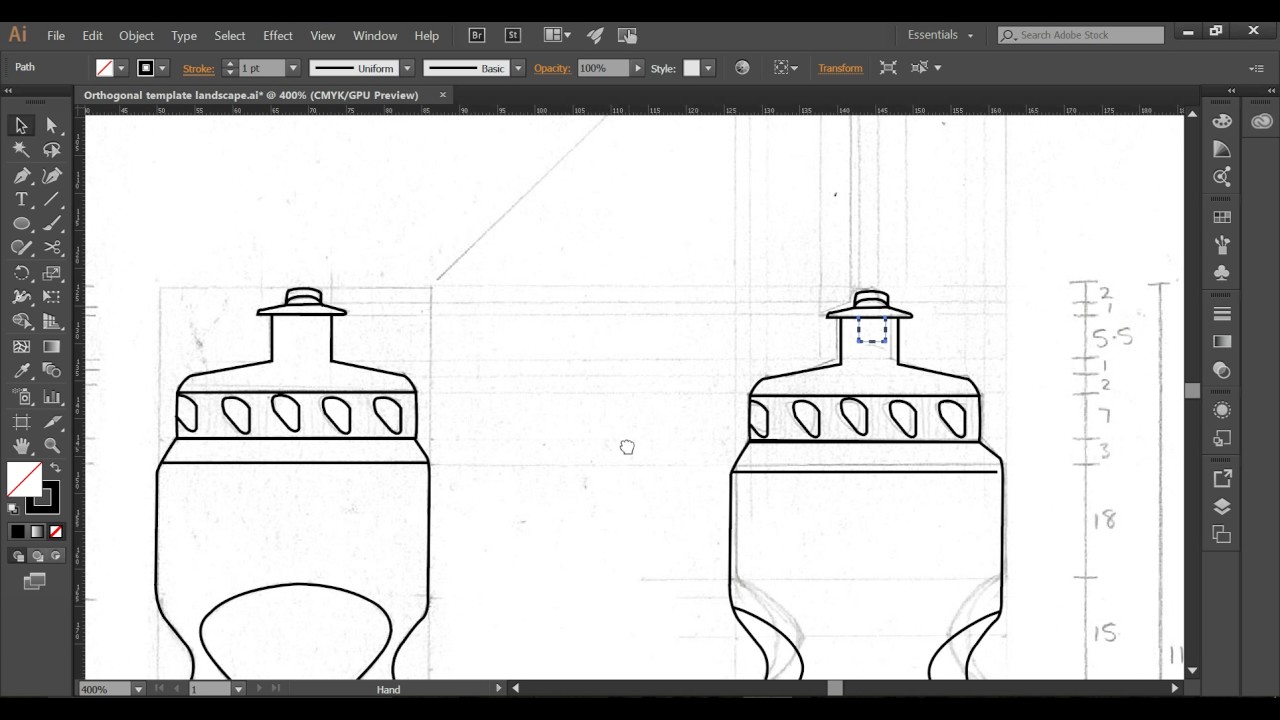 Orthogonal drawing in Adobe Illustrator - YouTube