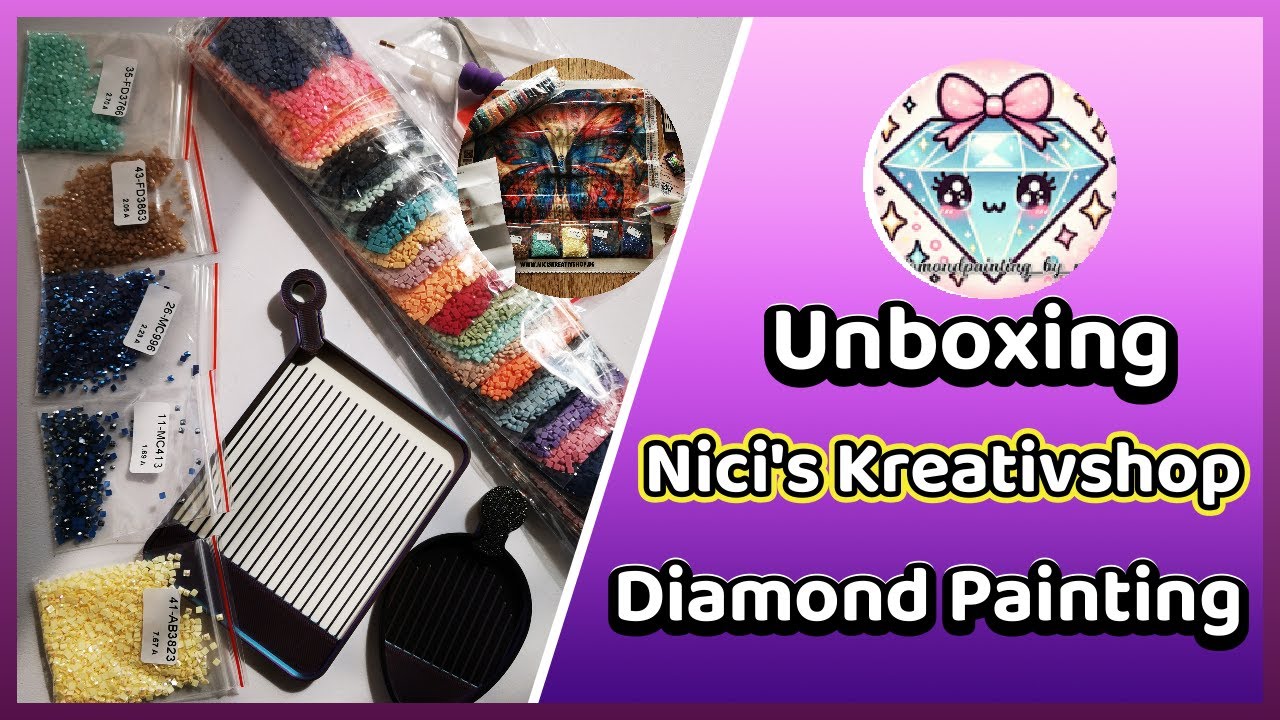 #Unboxing 💎Diamond Painting Bilder & 3D Druck Zubehör von #nicis3ddruck ...