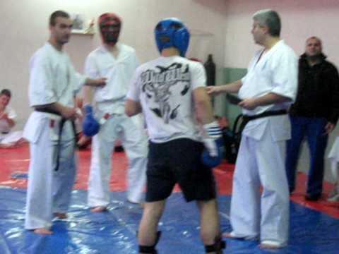 Kyokushin vs Kick Boxing (Martial Arts) kumite - YouTube