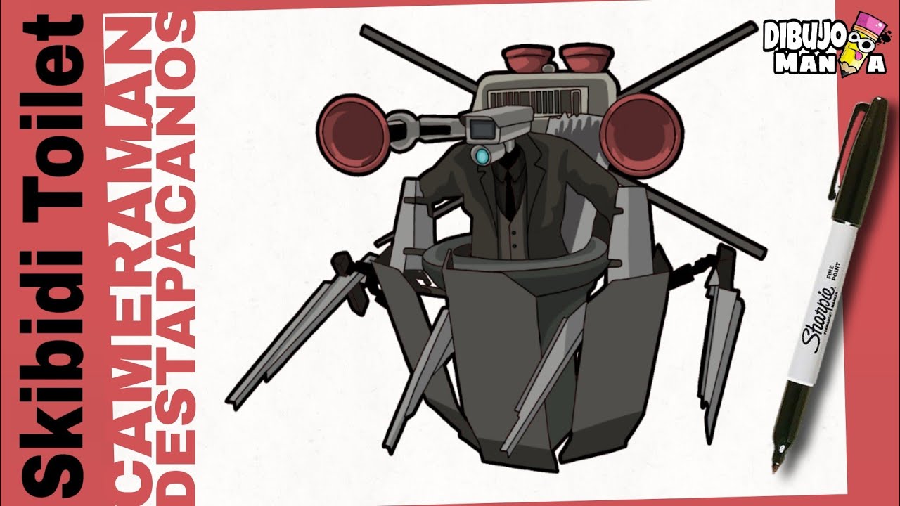 COMO DIBUJAR al CAMERAMAN DESTAPACAÑOS UPGRADE SKIBIDI TOILET | how to ...