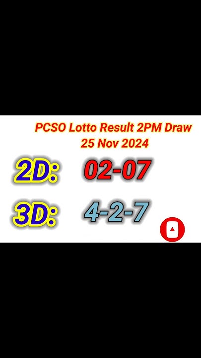 Lotto Result Today 2pm live draw 25 November 2024 Swertres Ez2 PCSO ...