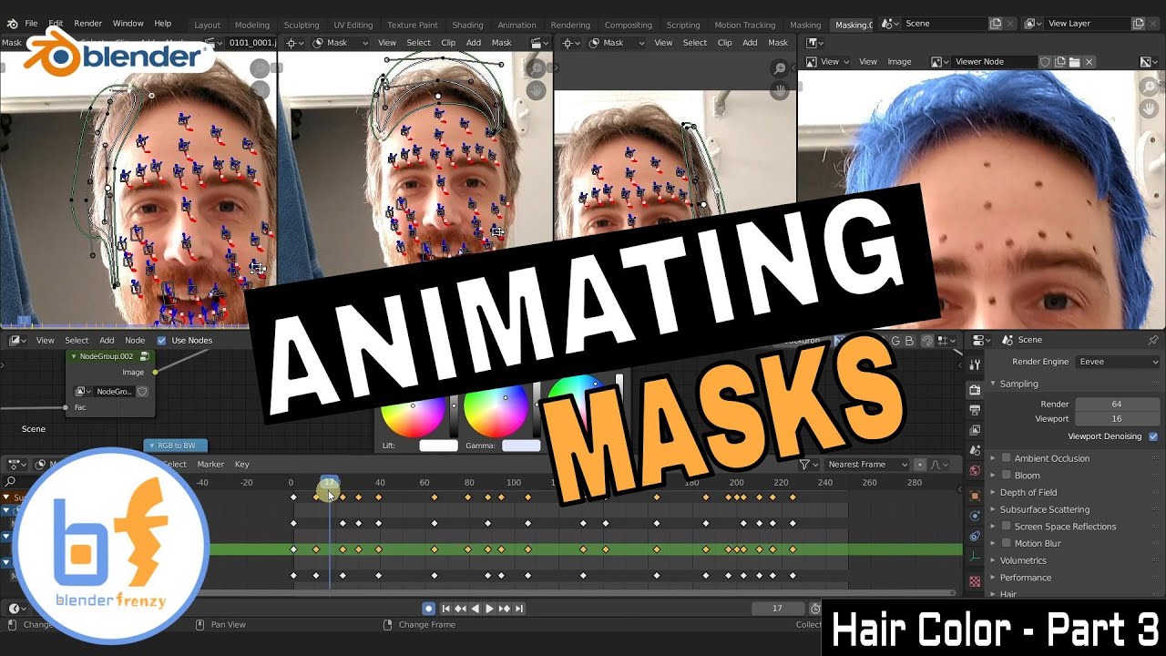 BLENDER: Change your hair color | Part 3 - Animating Masks - YouTube