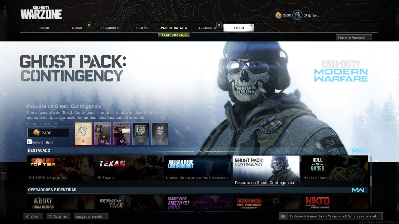Comprando Lote de Operador Ghost Clásico Contingencia | Bundle Ghost ...
