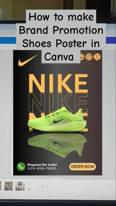 Shoes Advertising Poster Design In Canva Within 5 mins | Canva Tutorial ...