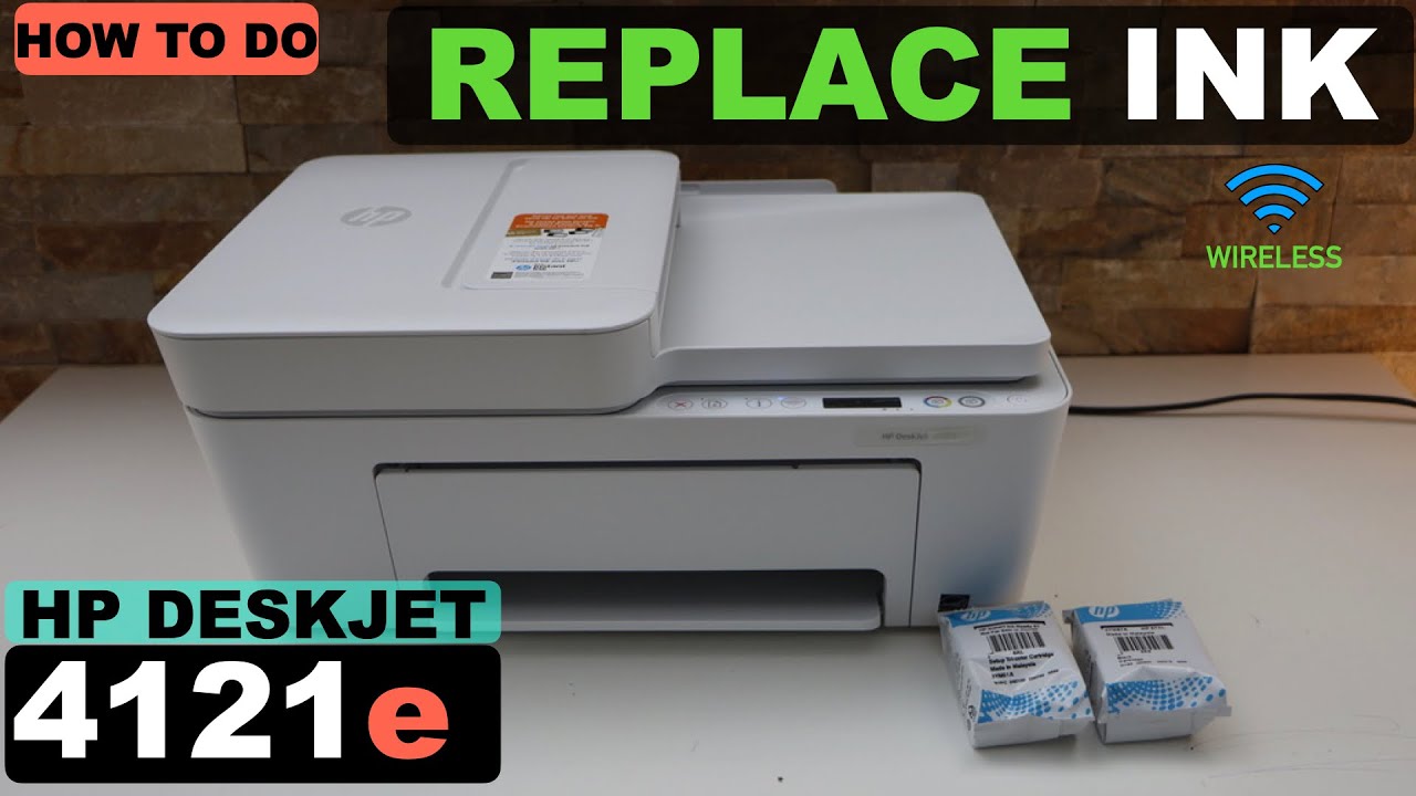 HP DeskJet 4121e Ink Cartridge Replacement Video ! - YouTube