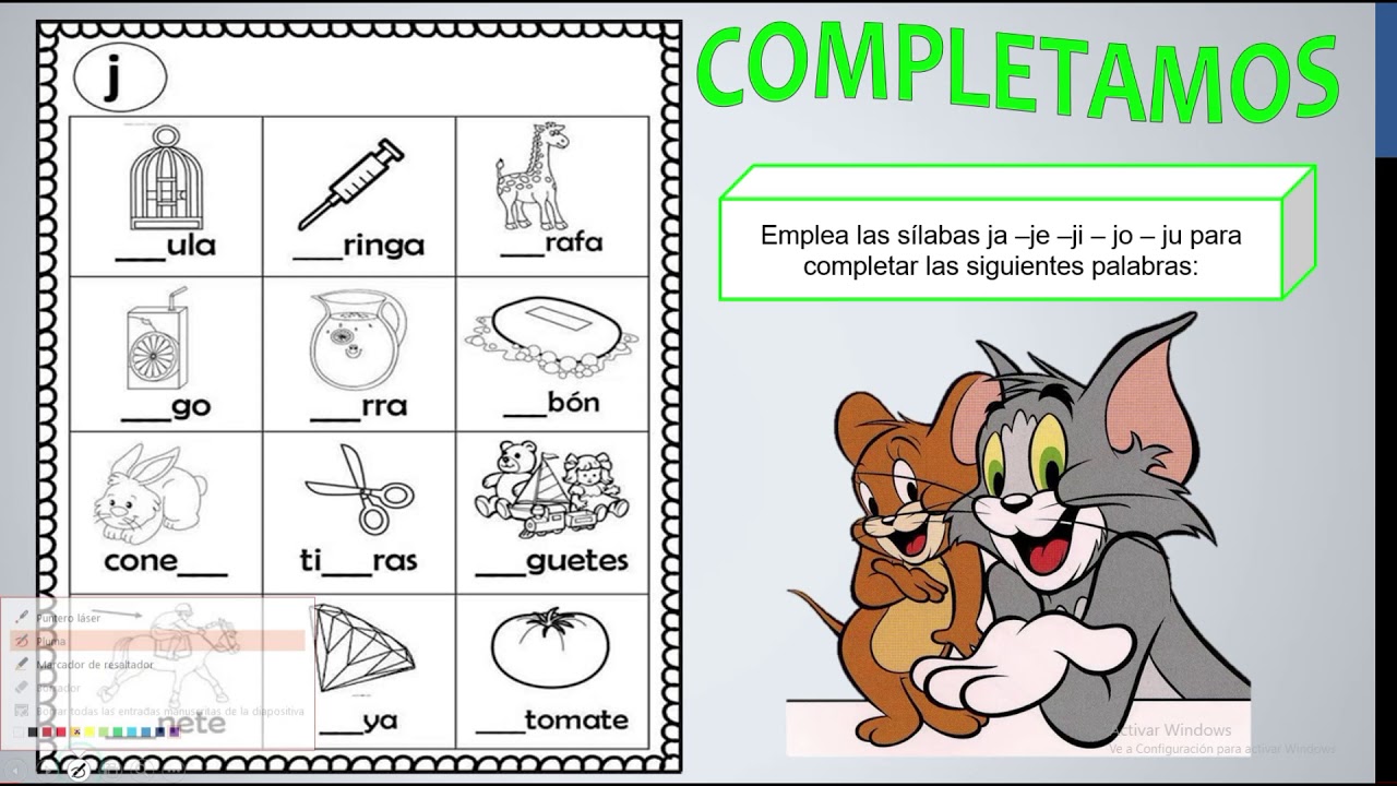 Palabras Con La Letra J