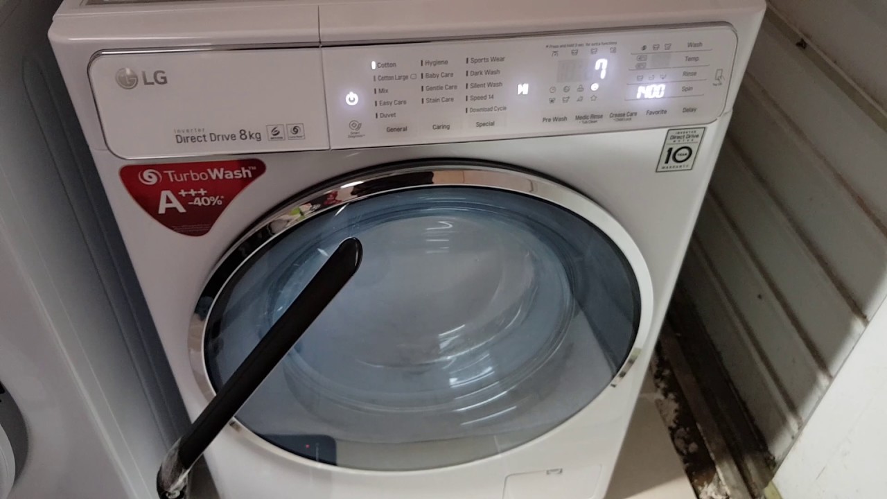 LG cotton final spin 1400rpm - YouTube