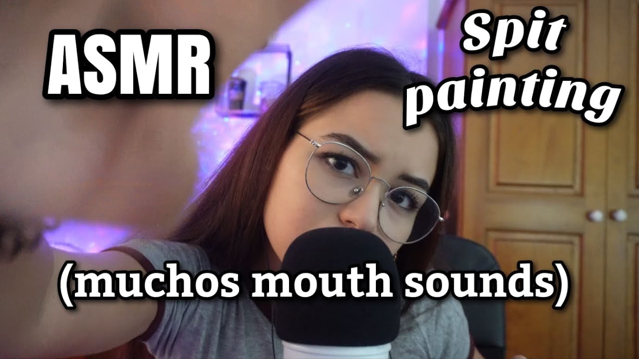 ASMR SPIT PAINTING #3💦Limpio tu carita! (Mouth sounds+Visual) ASMR español para dormir-Pandasmr ...