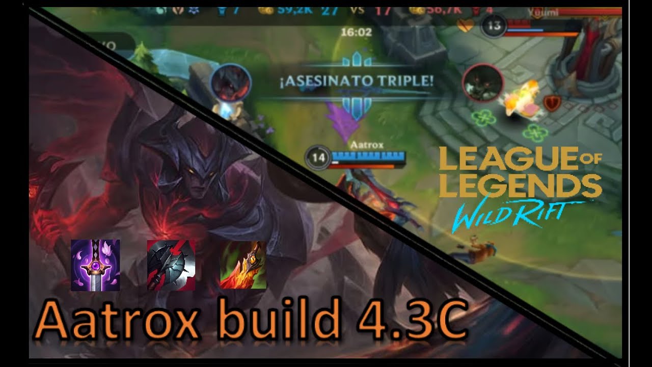 Aatrox Build 4.3C | Gameplay | League of Legends Wild Rift - YouTube