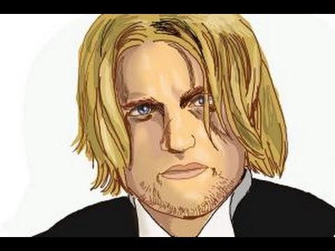 How to draw Haymitch Abernathy, Woody Harrelson from The Hunger Games ...