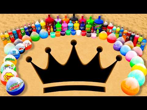 Experiment: Riesige KRONEN-Eruption aus Regenbogen-Orbeez, Luftballons, Fanta, Mtn Dew & Coca-Col...