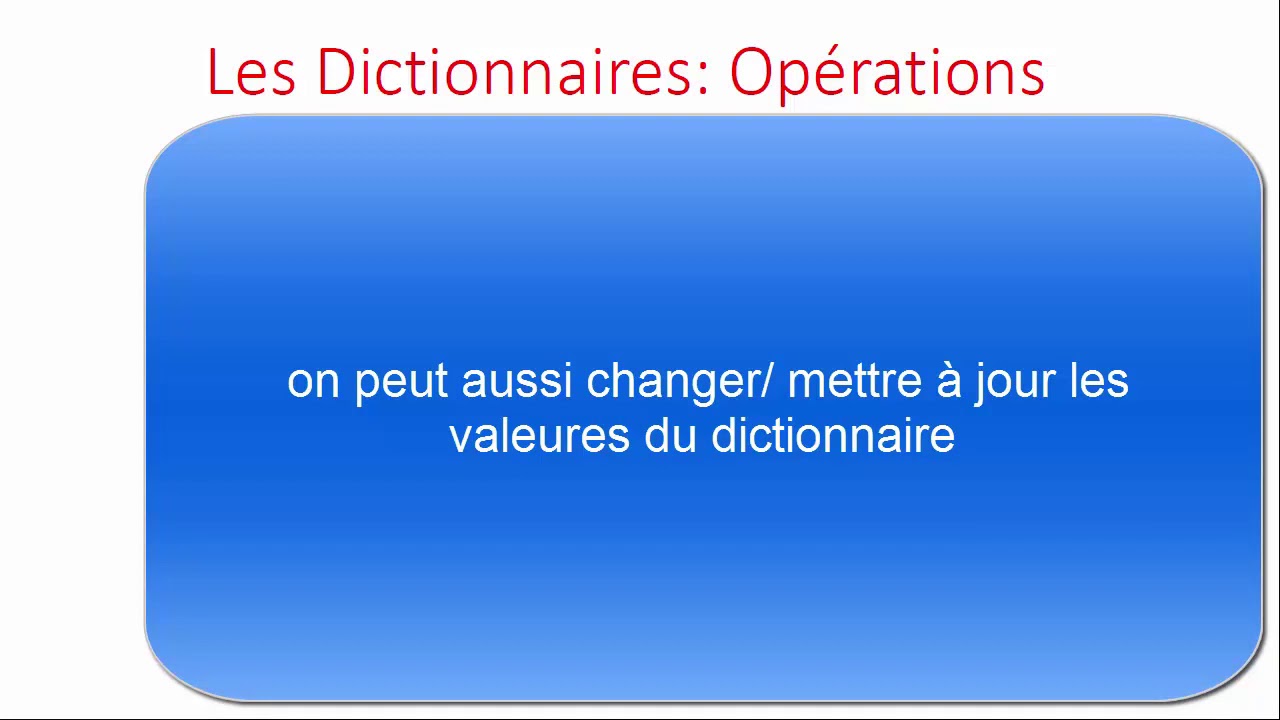 Cours Python : Les tuples et les dictionnaires (CPGE) - YouTube