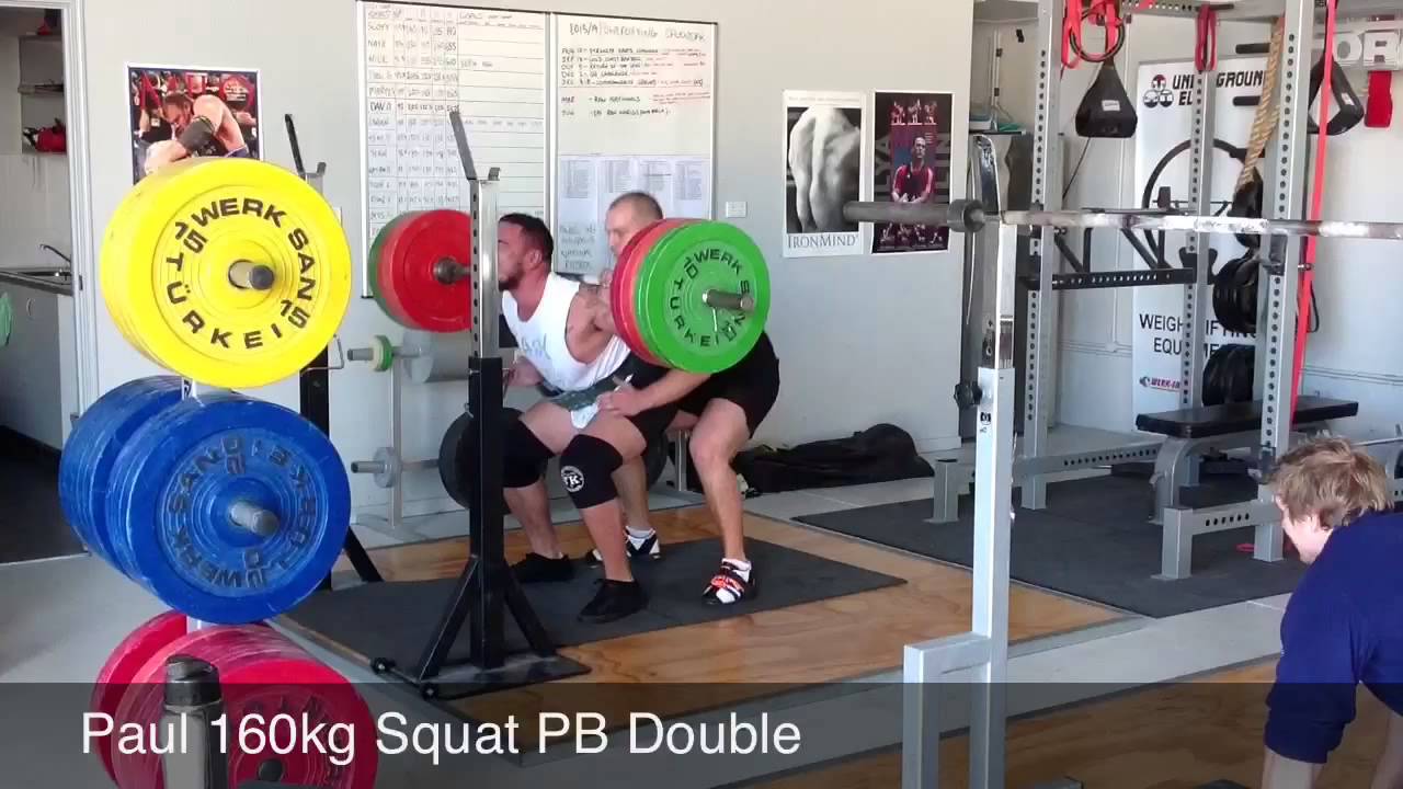 Strength Sports Gym - Paul 160kg Squat PB Double - YouTube
