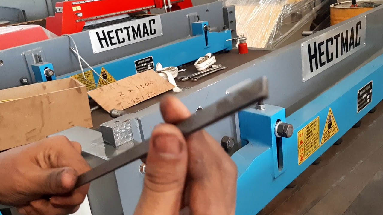 TES POTONG PLAT MENGGUNAKAN MESIN SHEARING MEKANIK KAPASITAS 3MM X ...