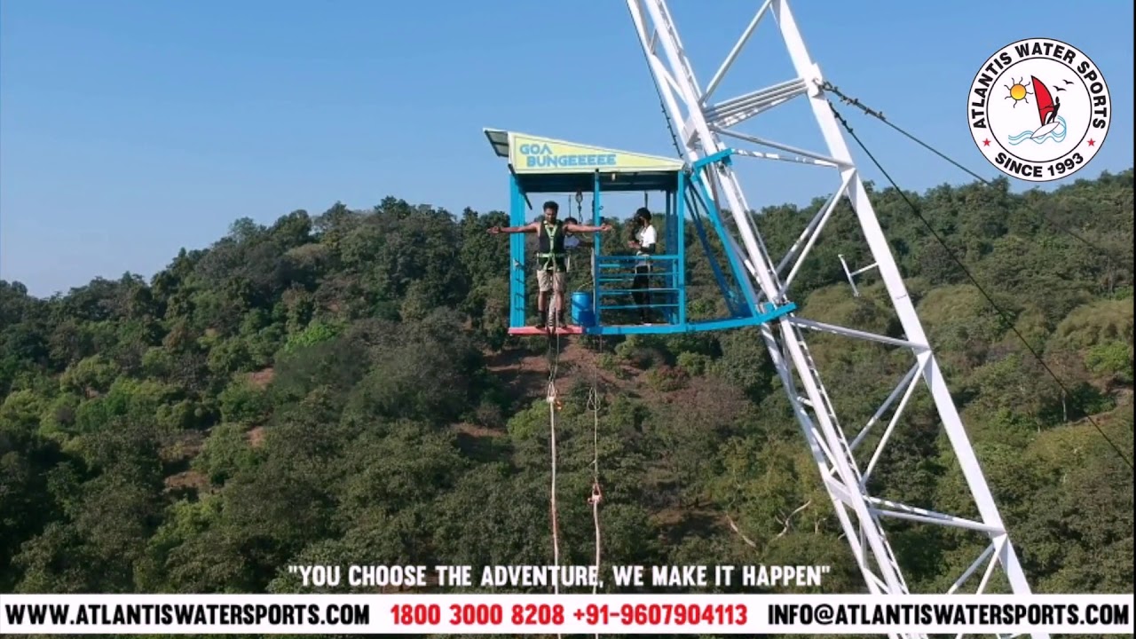Bungee Jumping in Goa WITH ATLANTIS WATER SPORTS - YouTube