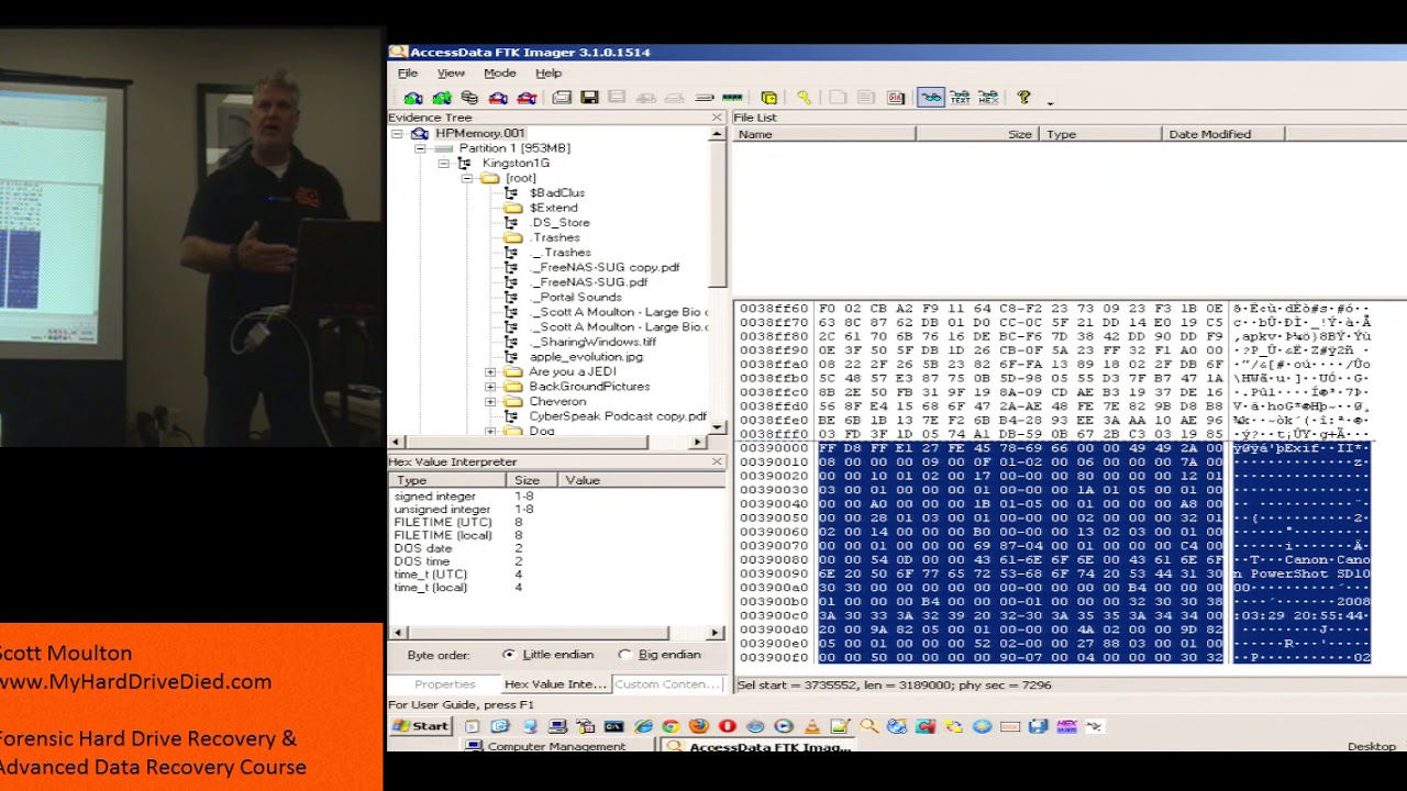 2017 Forensic Hard Drive Recovery Class Demos 8/8 - YouTube