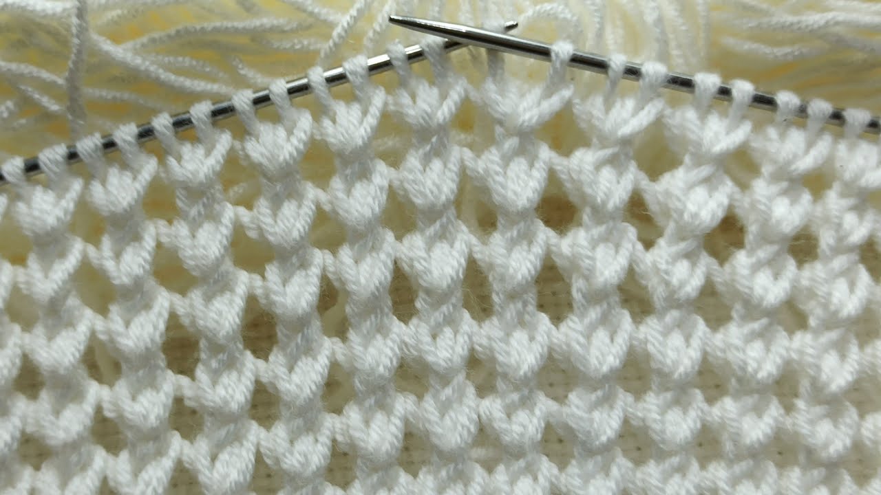 eye-catching wonder knitting pattern made with two needles - YouTube