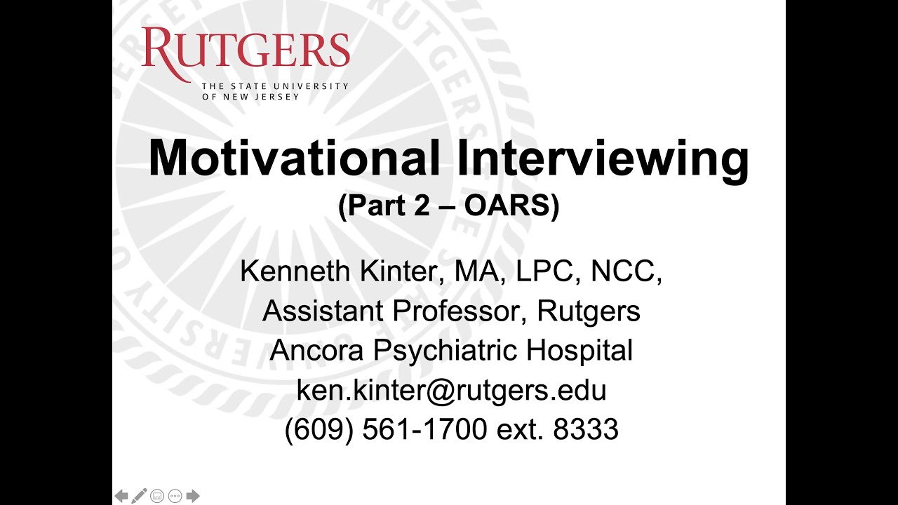Motivational Interviewing: Part 2 – OARS - YouTube