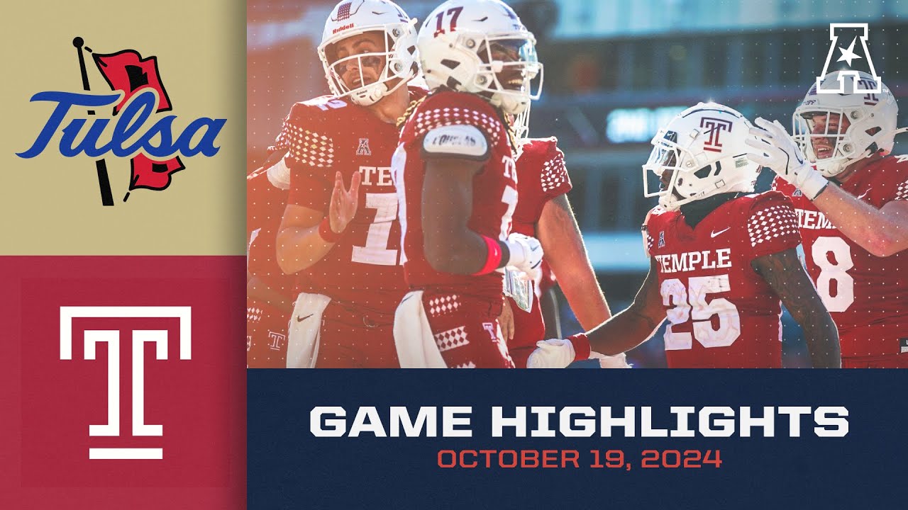 Game Highlights: Tulsa vs Temple (Oct. 19, 2024) - YouTube