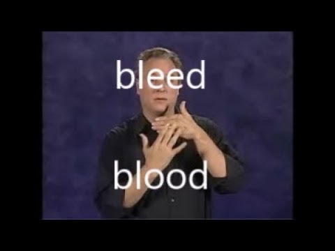 RSS ASL Lesson Glossary - ASL Sign - Bleed and Blood - YouTube