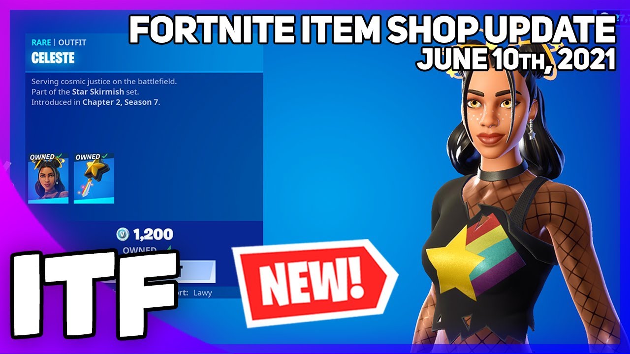 Fortnite Item Shop *NEW* CELESTE SET + MARSHMELLO + ICON EMOTES! [June ...