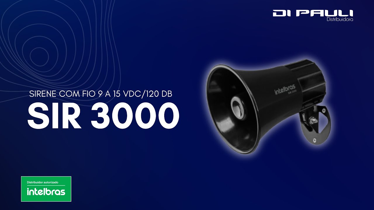 Sirene com Fio SIR 3000 da Intelbras | Di Pauli Distribuidora - YouTube