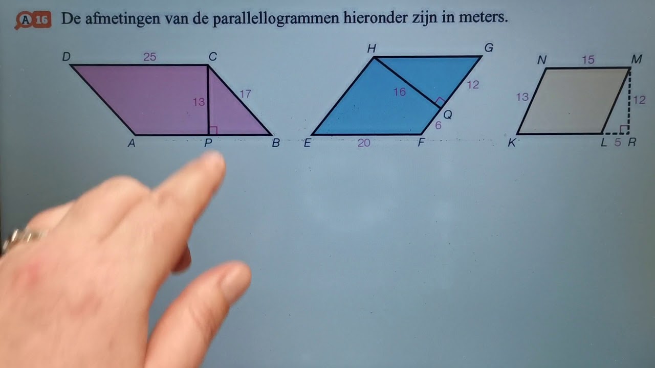 H3 Oppervlakte en omtrek Parallellogram - YouTube