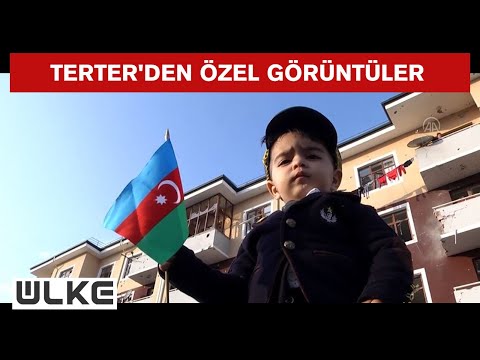 Azerbaycan'ın Terter kentinde günlerdir sığınakta kalan halk evlerine dönmenin sevincini yaşıyor