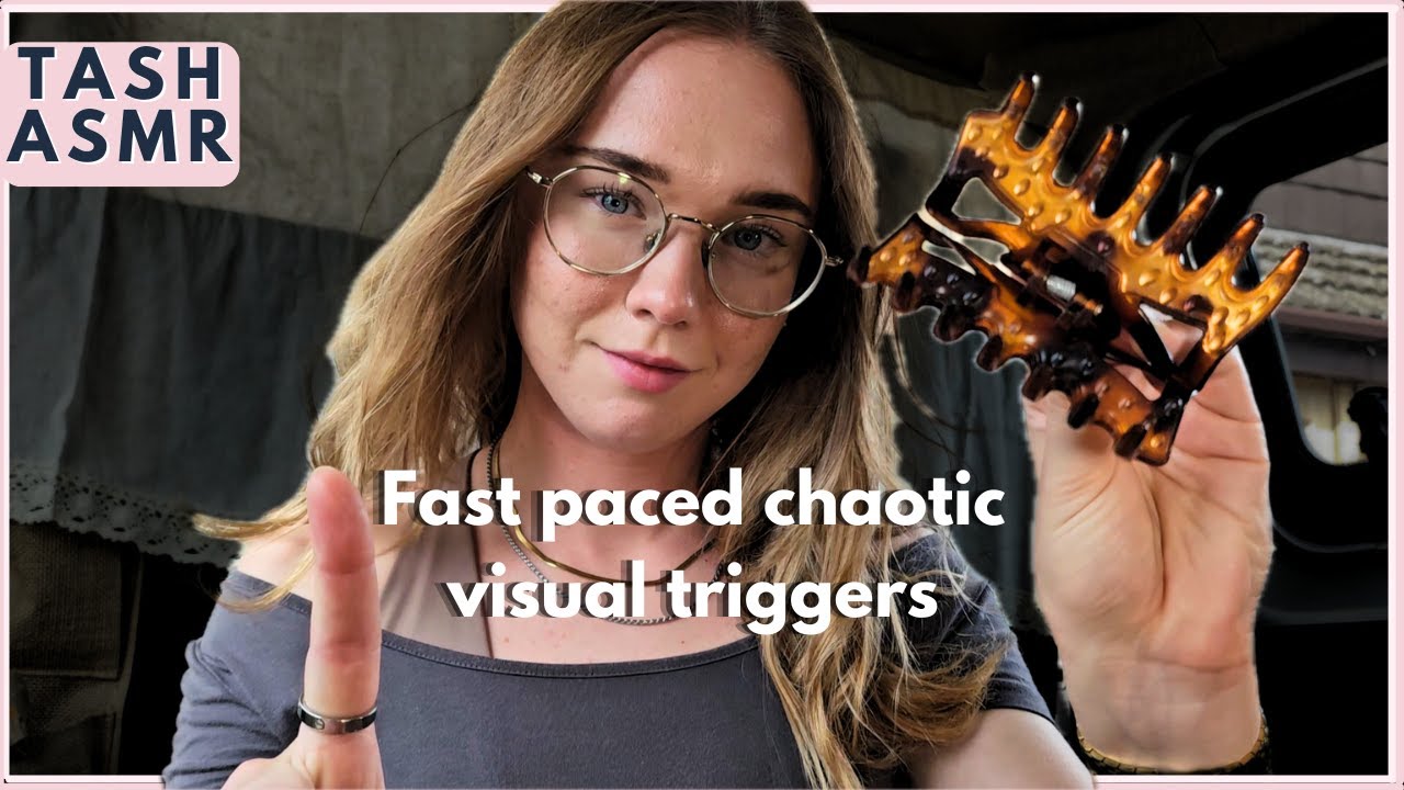 ASMR Fast paced | Chaotic Visual Triggers to send you to sleep - YouTube