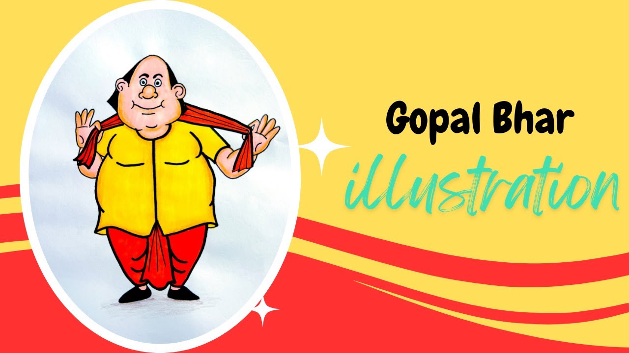 Gopal Bhar cartoon character illustration #ononnasartstudio - YouTube