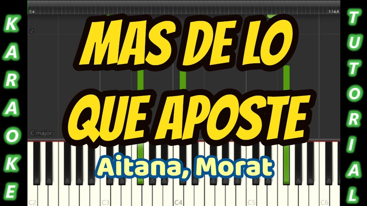 Más de lo que aposté - Aitana, Morat en Piano Tutorial | Karaoke ...