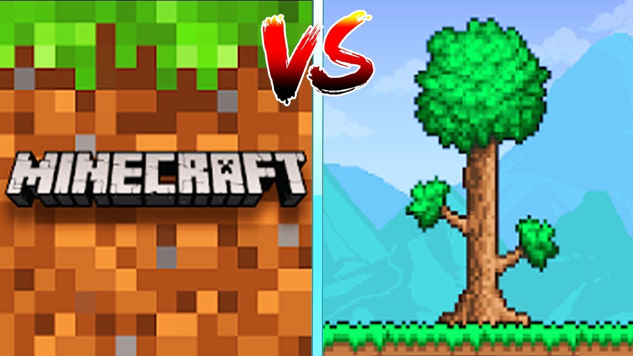 Minecraft VS Terraria (MCPE VS TERRARIA) - YouTube