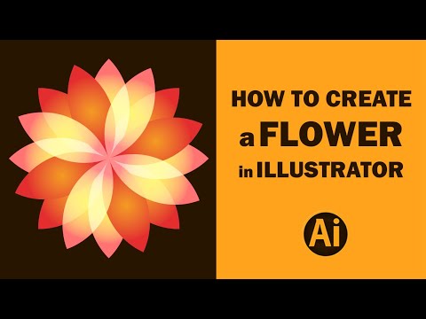 Flower design Adobe Illustrator tutorial - YouTube