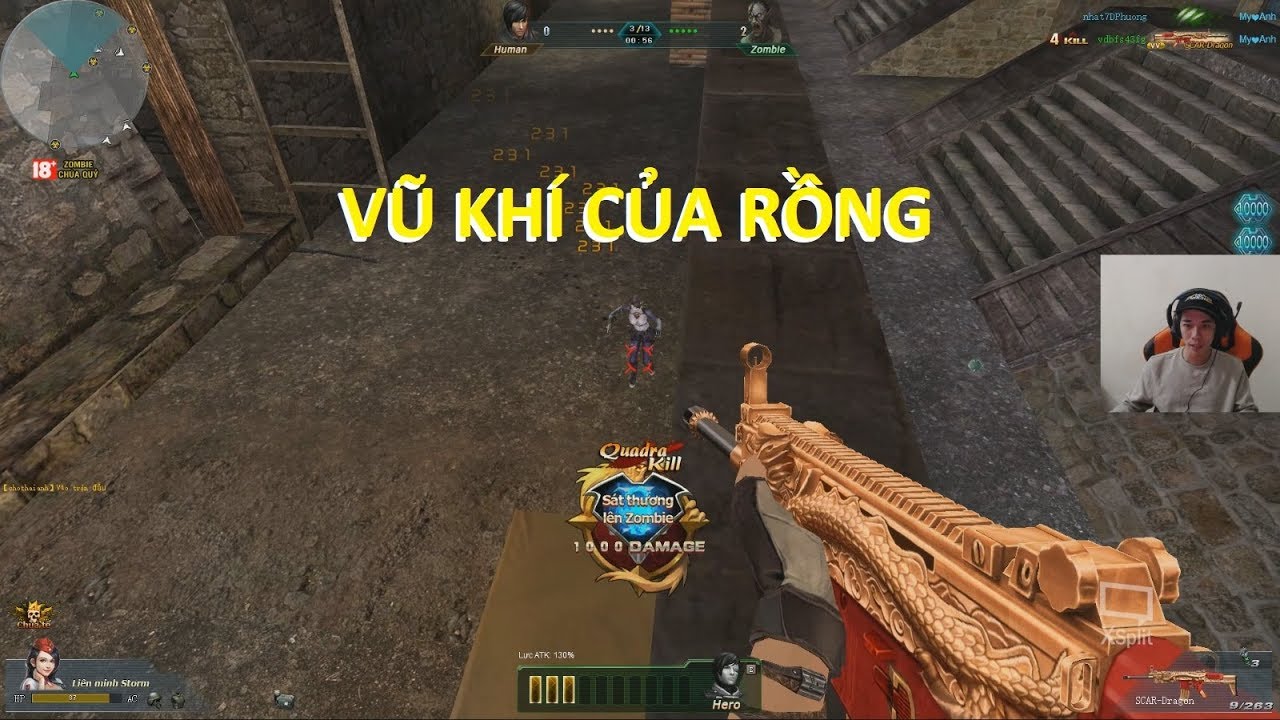 REVIEW Scar Dragon vs ZOMBIE - Nam Blue - YouTube