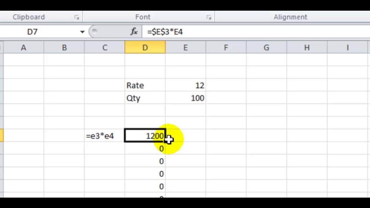 How to prevent row auto increment while dragging excel formula - YouTube
