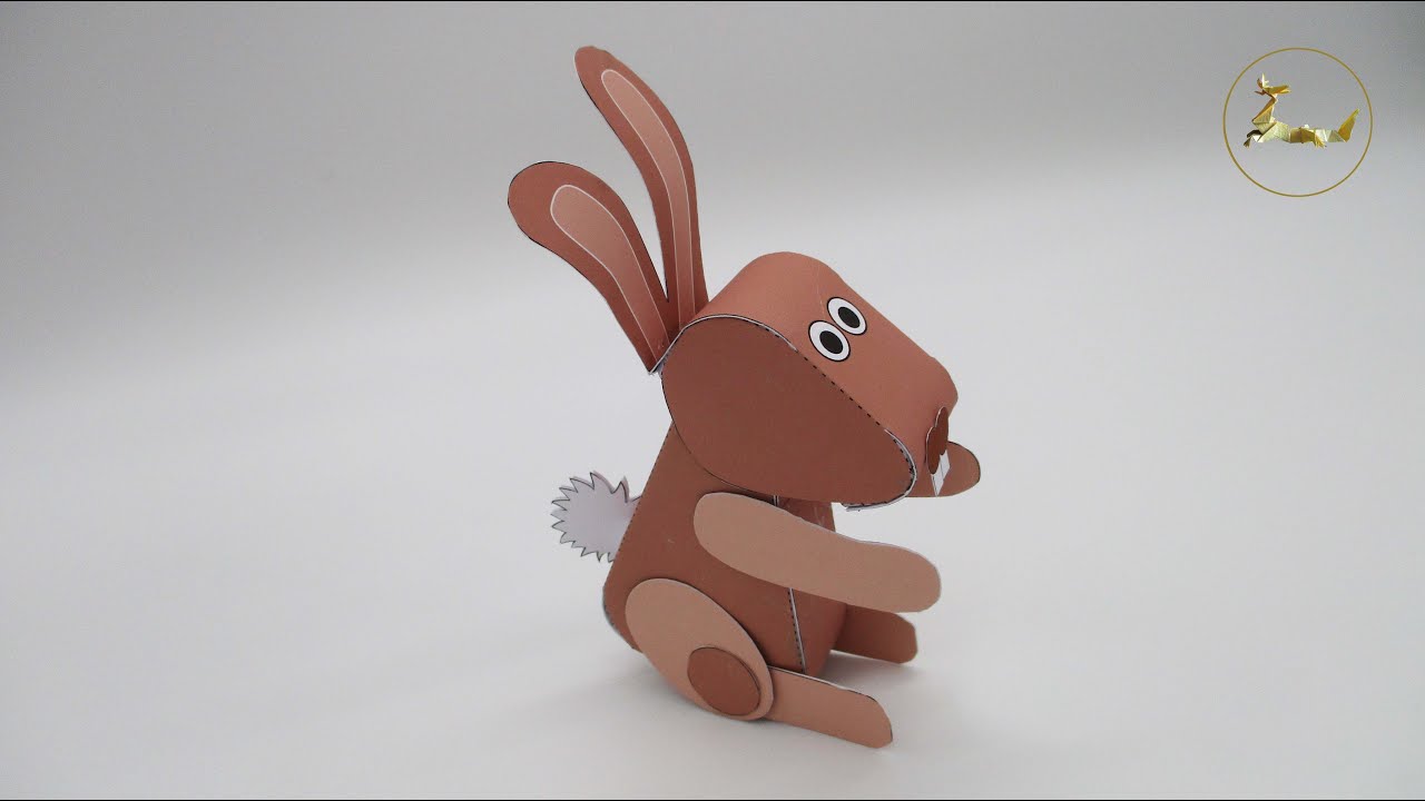 DIY Papercraft Rabbit with moveable parts - YouTube