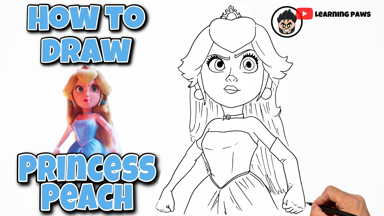 How Princess Peach | Step By Step | Super Mario Bros Movie #drawing # ...