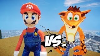 Mario Vs Crash Bandicoot EPIC BATTLE - YouTube