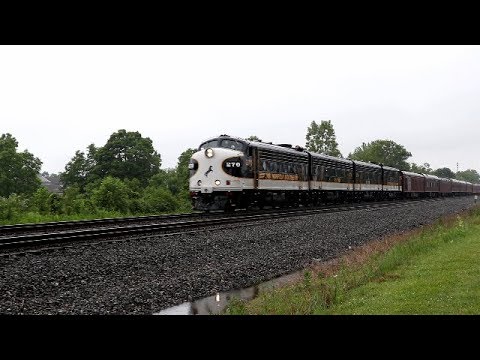 NS Office Car Special + Freight Trains on the Chicago Line - YouTube