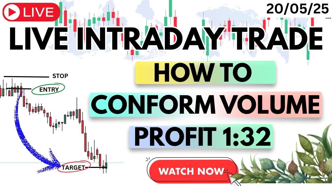 Live Intraday Trading | Easy Volume Strategy with 1:3+ Risk Reward ...