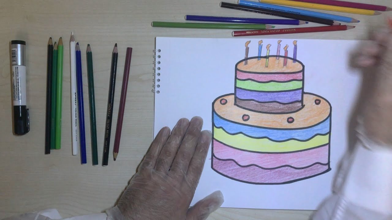 Renkli pasta boyama - colorful cake painting - bunte kuchenmalerei ...