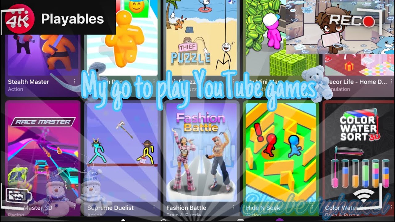 My go to play *YouTube games* ( part 1?) *with voice* - YouTube