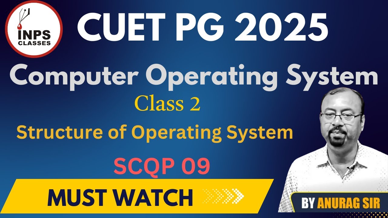 🎥 Operating System | CUET PG | Chapter 02 | Structure of Operating System | INPS Classes - YouTube