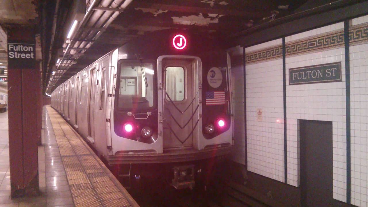 Brooklyn Bound R143 (J) Train @ Fulton Street (Back) - YouTube
