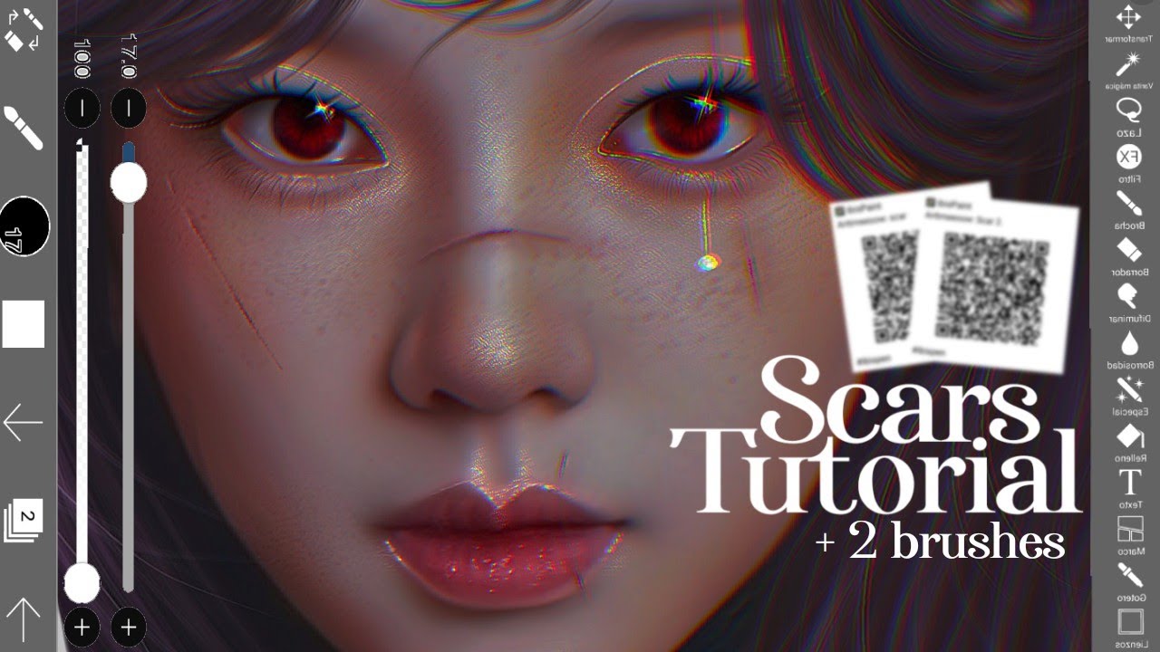 Scars Tutorial | Easy | [ Ibispaint X ] - YouTube