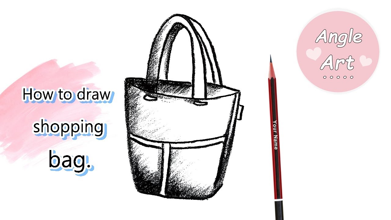 How to draw a shopping bag. Easy drawing for beginner. - YouTube