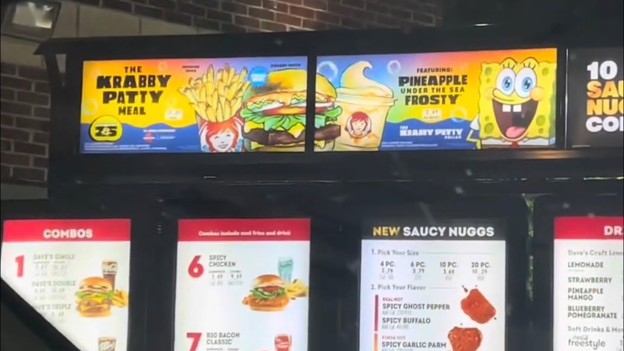 Wendy’s SpongeBob Krabby Patty Kollab/Food Review! - YouTube