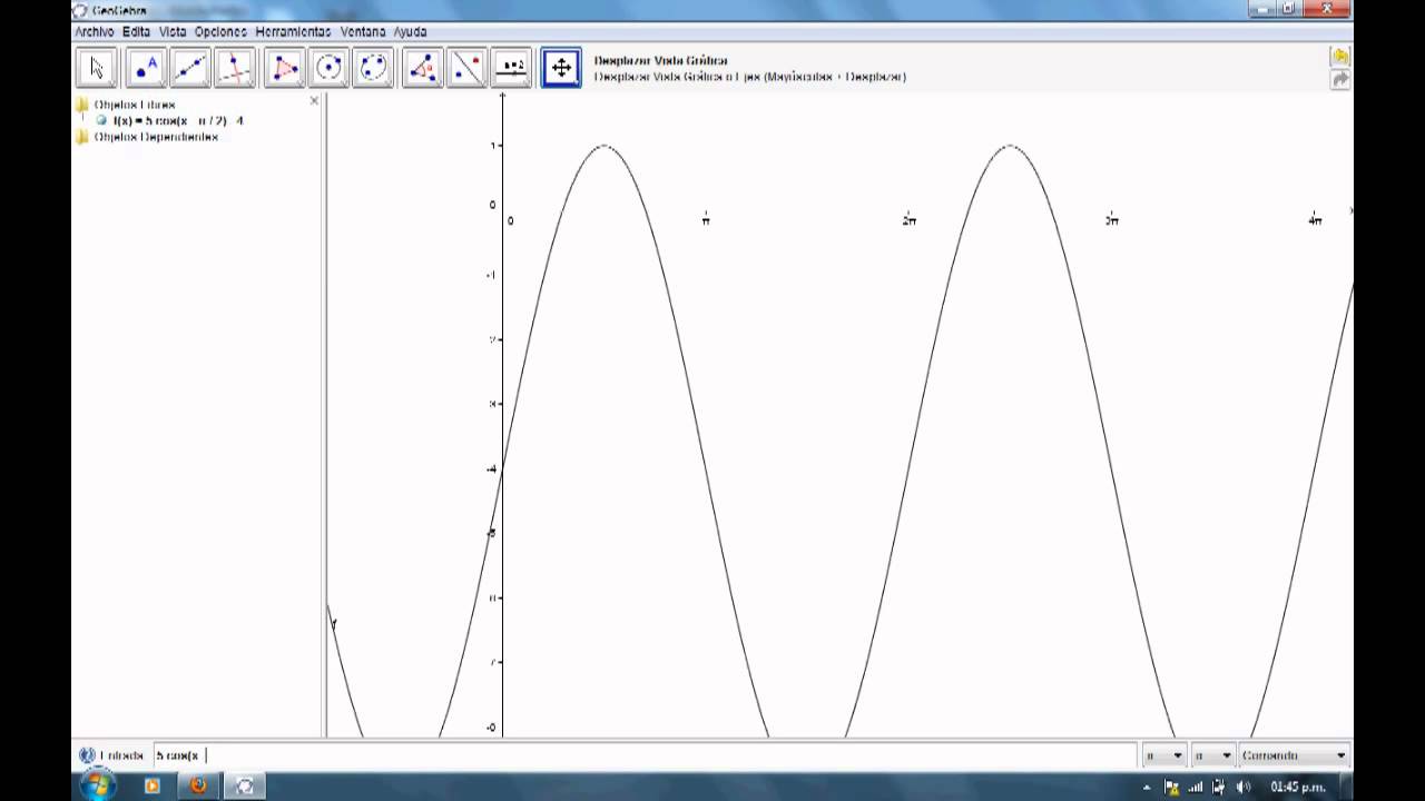 tutorial geogebra funciones trigonometricas - YouTube