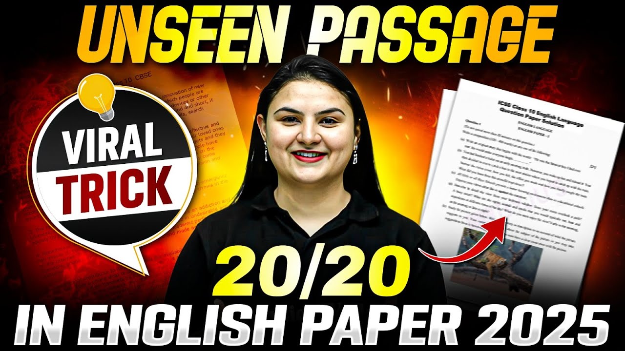 Unseen Passage | Reading Comprehension For Class 10/12 | Tricks To ...